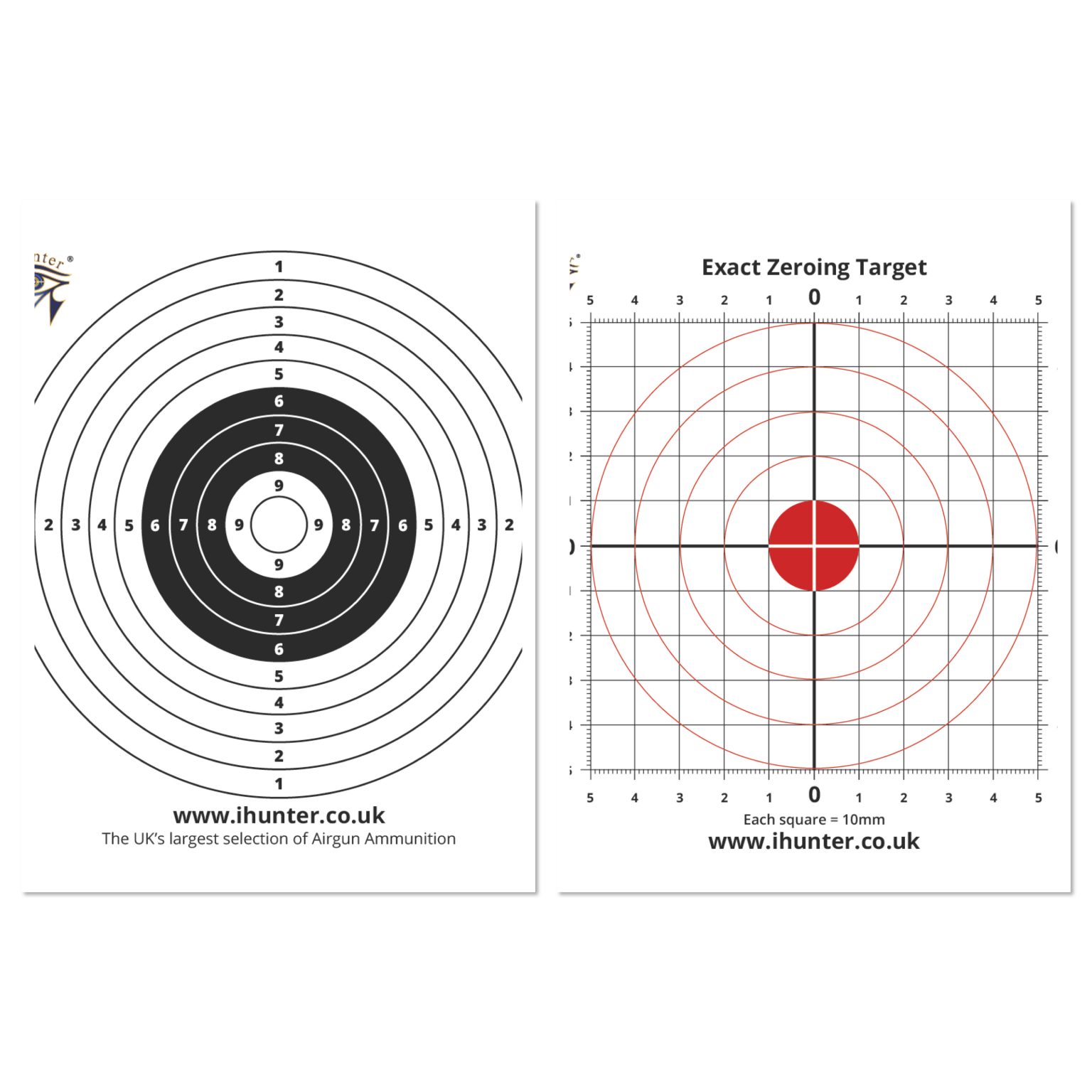 Exact Zeroing Targets / Single Circle target ( Double sided) - iHunter